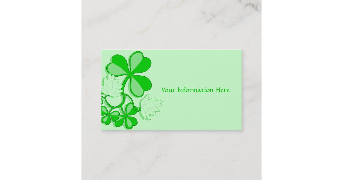 Shamrock Business Card | Zazzle