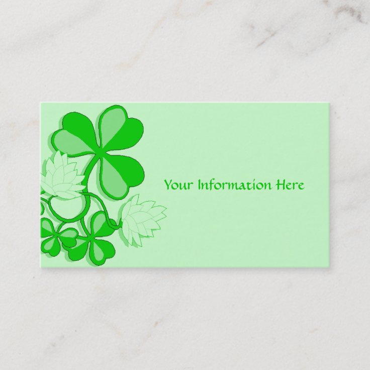 Shamrock Business Card | Zazzle