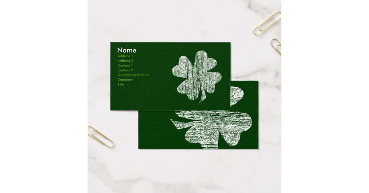 Shamrock Business Cards | Zazzle.com
