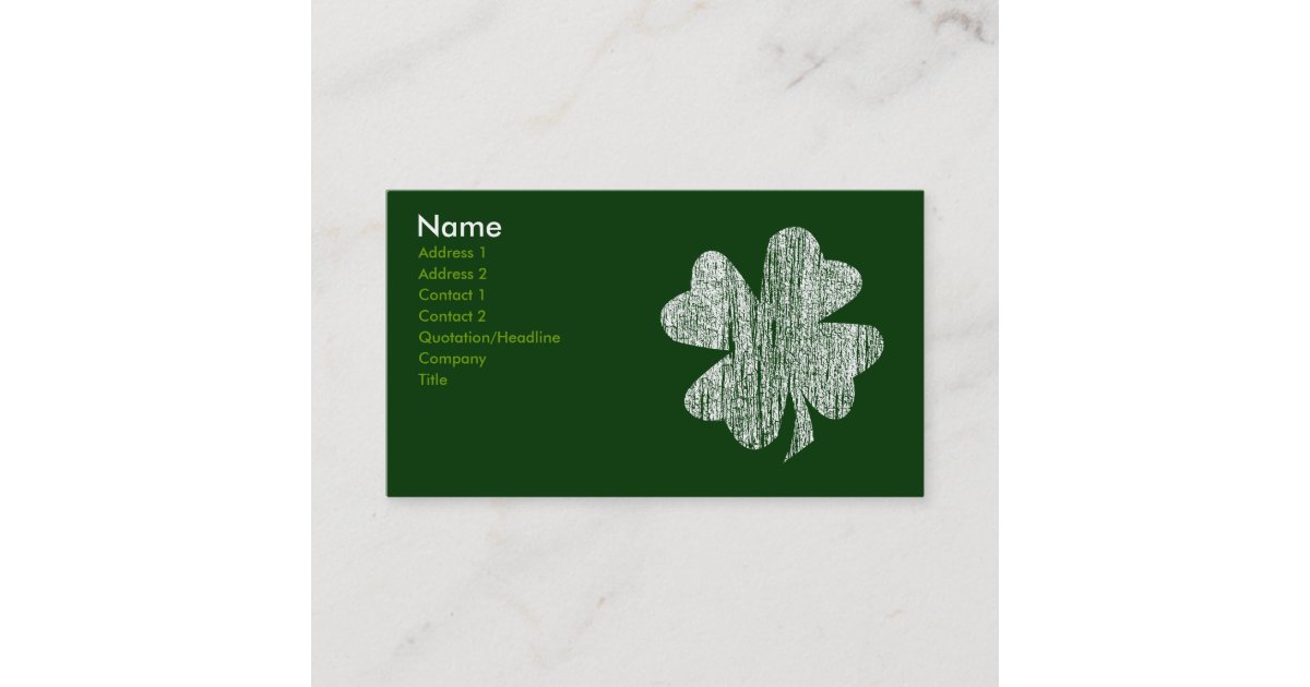 Shamrock Business Cards | Zazzle