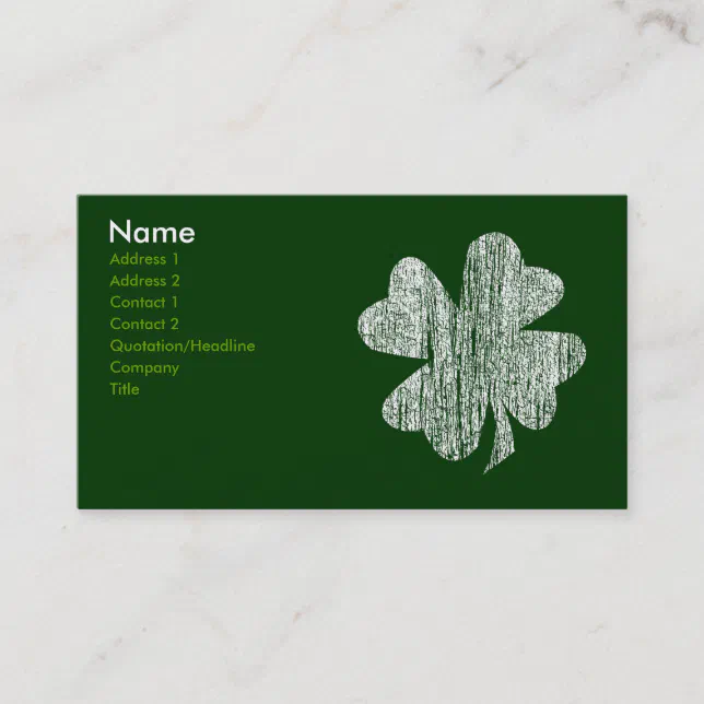 Shamrock Business Cards | Zazzle