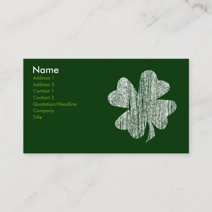 Shamrock Business Cards | Zazzle
