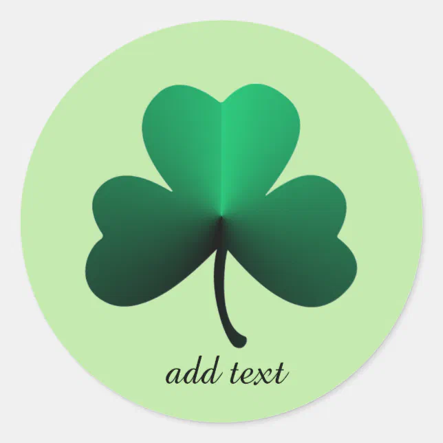 Shamrock Classic Round Sticker | Zazzle