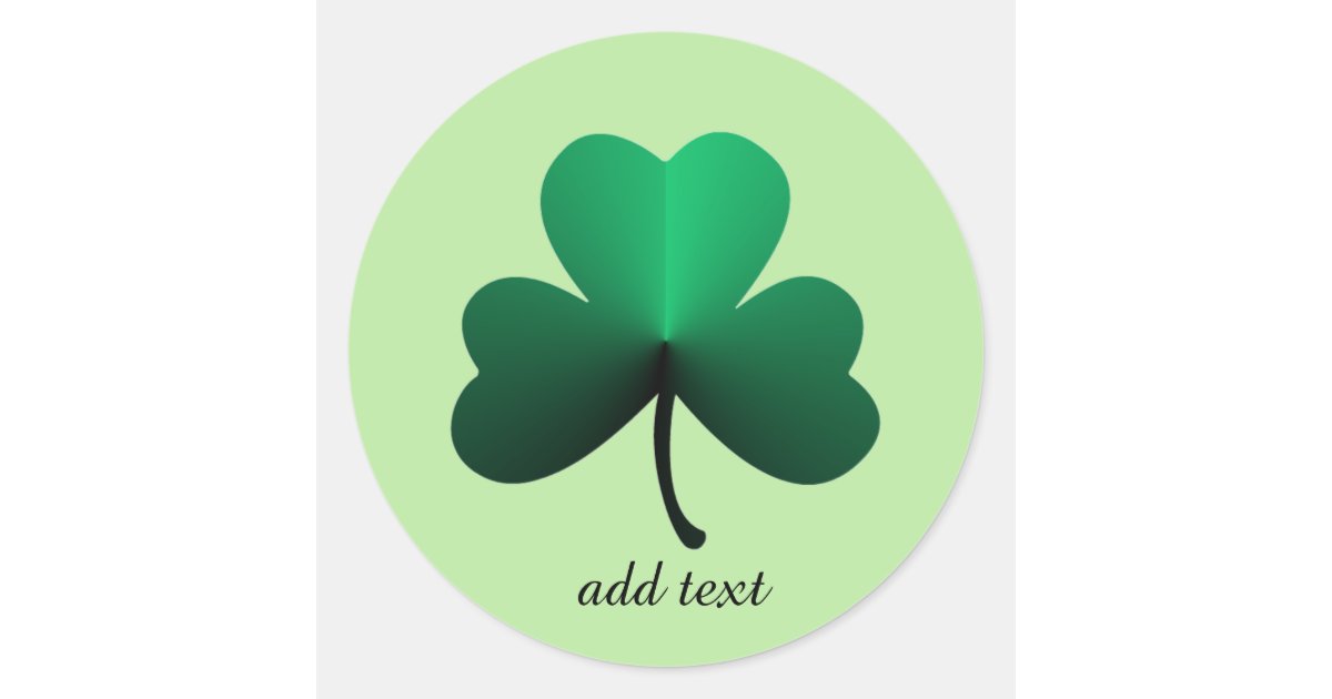 Shamrock Classic Round Sticker | Zazzle