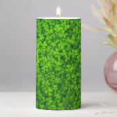 Shamrock Clovers Green Irish Floral Ireland Pillar Candle | Zazzle