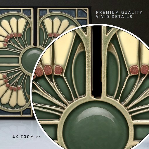 Shamrock Green Abstract Mid-Century Style Ceramic Tile | Zazzle