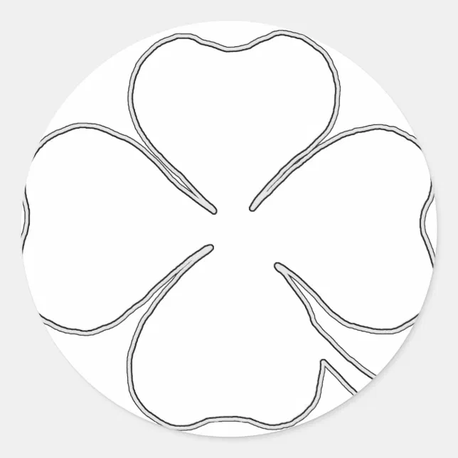 Shamrock Outline Sticker | Zazzle