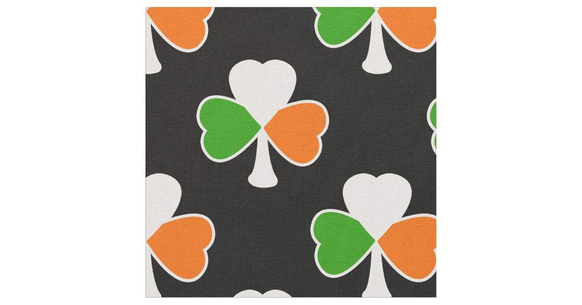 Shamrock Pattern | Irish Flag Fabric | Zazzle
