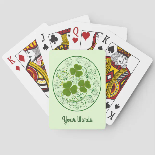 Shamrock Playing Cards | Zazzle