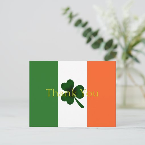 Shamrock Thank You Postcard | Zazzle