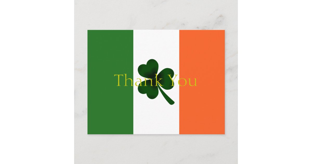 Shamrock Thank You Postcard | Zazzle
