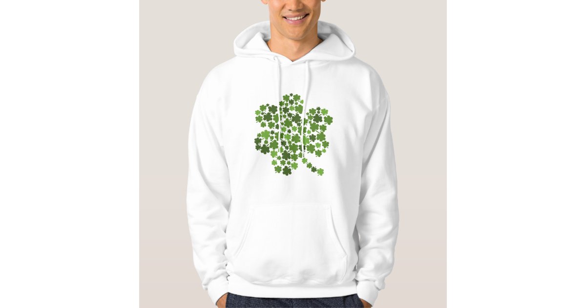 Shamrocks in a Shamrock Hoodie | Zazzle