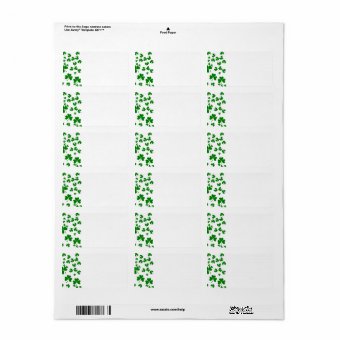 Shamrocks Label | Zazzle