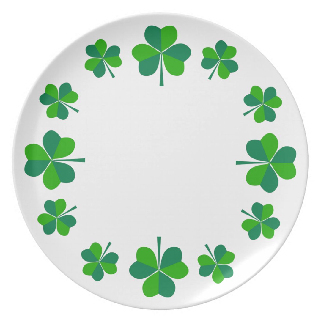 Shamrocks Plate | Zazzle