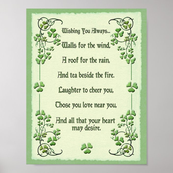 Shamrocks Wishing You Always... Poster | Zazzle.com