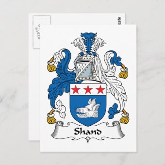 Shand Family Crest Postcard | Zazzle