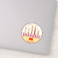 Shanghai China City Skyline Emblem Sticker | Zazzle