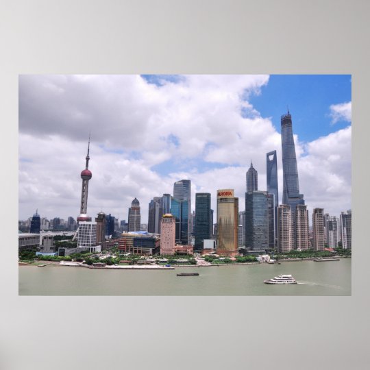 Shanghai, China skyline Poster | Zazzle.com