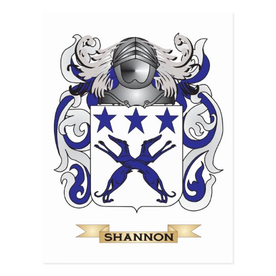 Shannon Coat of Arms (Family Crest) Postcard | Zazzle.com