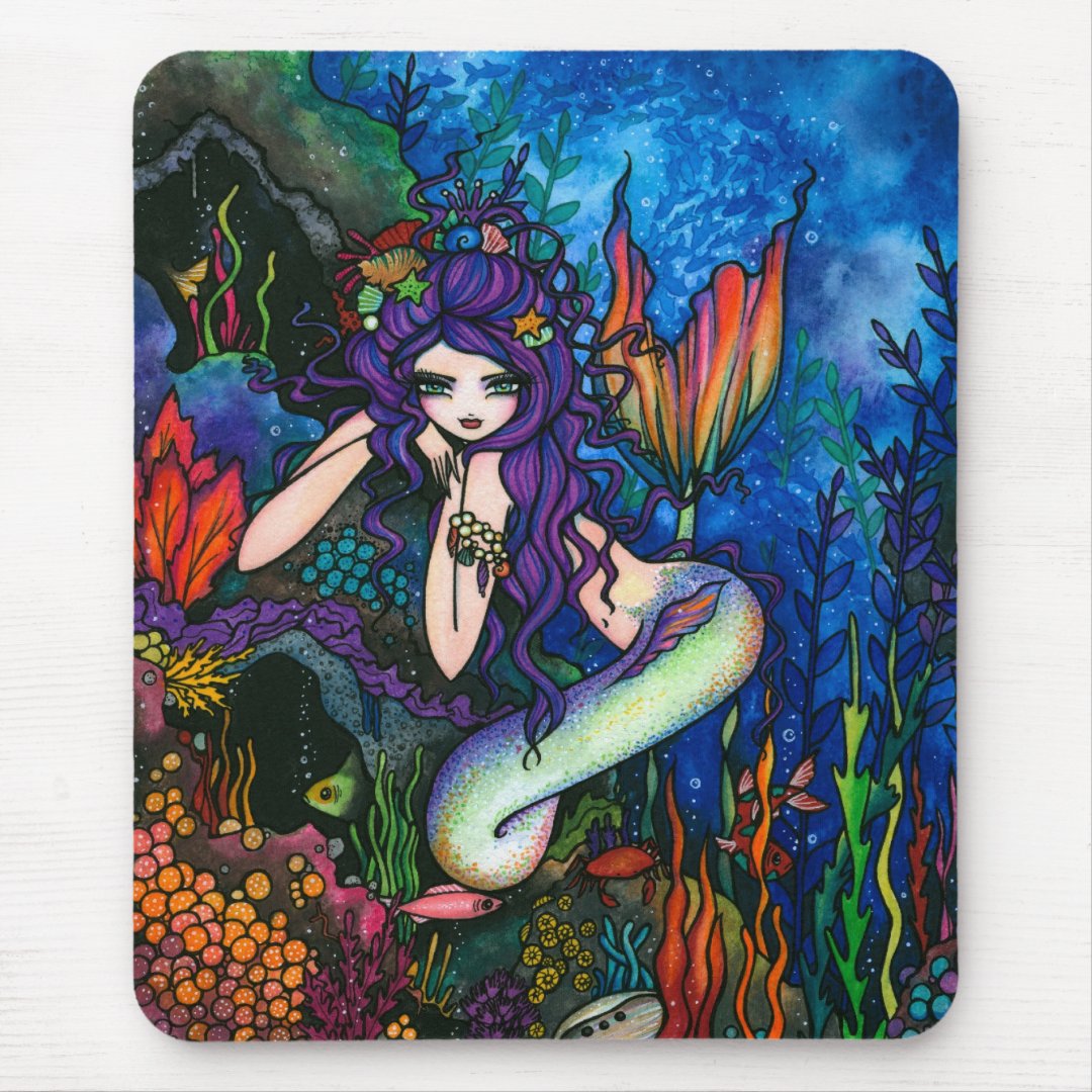 "Shannon" Mermaid Fantasy Fairy Mouse Pad | Zazzle