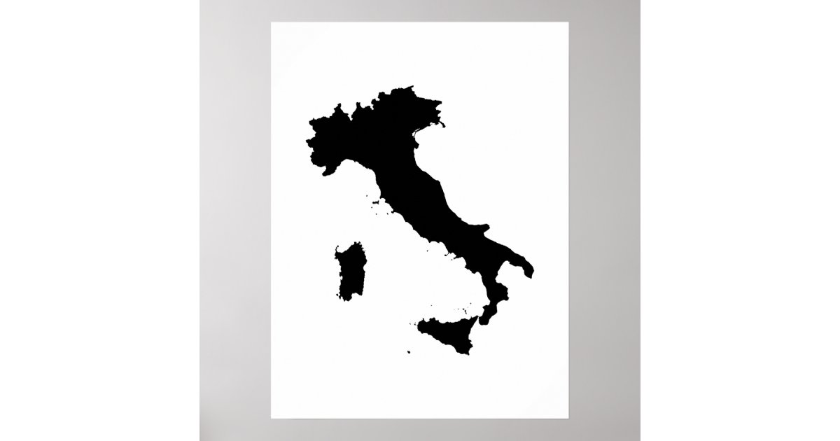 Shape of Italy Poster | Zazzle