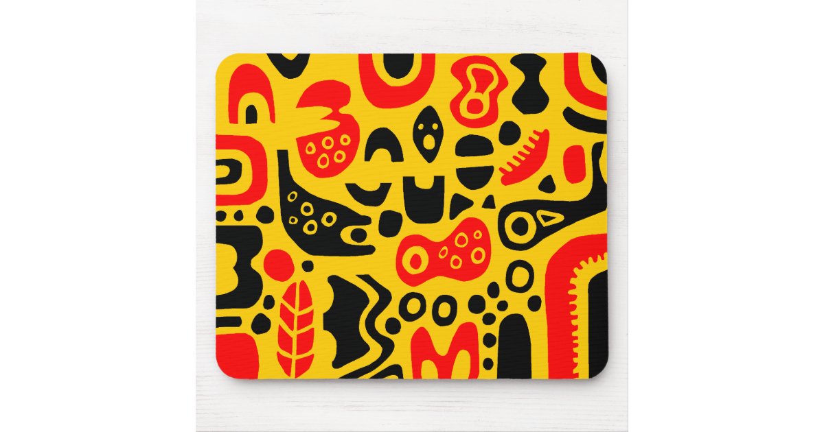 Shapes - On Amber Mouse Pad | Zazzle