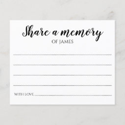 Share a Memory Memorial Celebration of Life | Zazzle