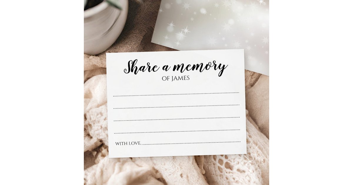 Share a Memory Memorial Celebration of Life | Zazzle
