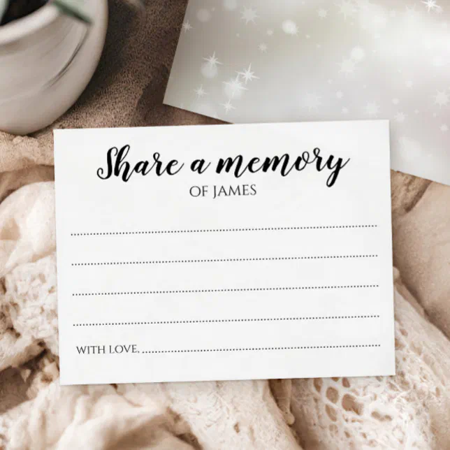 Share a Memory Memorial Celebration of Life | Zazzle