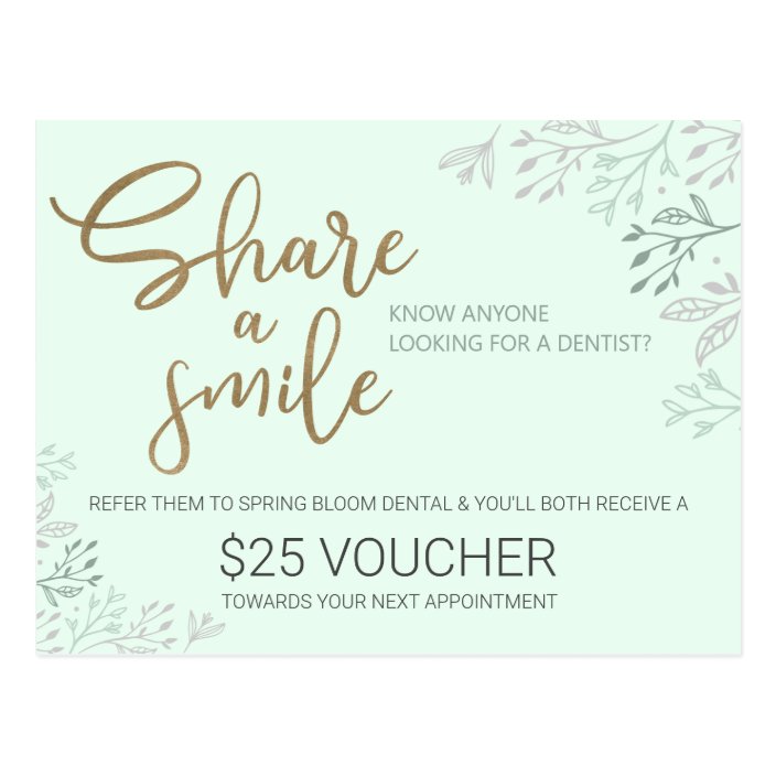 Share a Smile Dental Referral Program | Zazzle.com