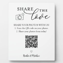 Share the Love Photo Album QR Code Plaque | Zazzle