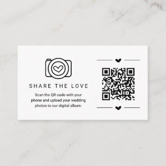Share the Love QR Code Digital Photo Album Card | Zazzle