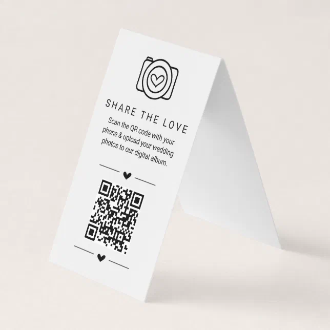 Share the Love QR Code Digital Photo Album Card | Zazzle