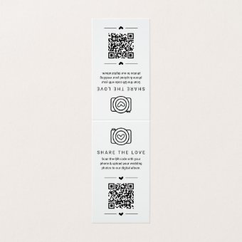 Share the Love QR Code Digital Photo Album Card | Zazzle