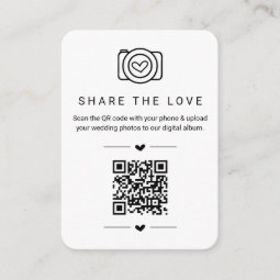 Share the Love QR Code Digital Photo Album Card | Zazzle
