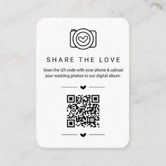 Share the Love QR Code Digital Photo Album Card | Zazzle