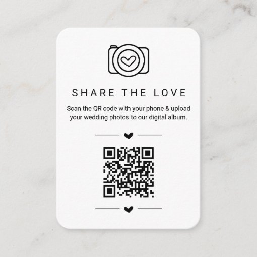 Share the Love QR Code Digital Photo Album Card | Zazzle
