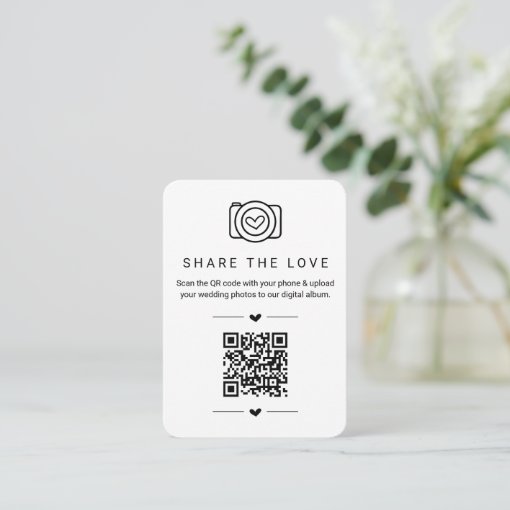 Share the Love QR Code Digital Photo Album Card | Zazzle