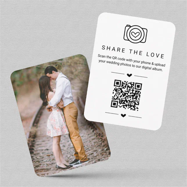 Share the Love QR Code Digital Photo Album Card | Zazzle