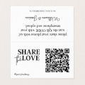 Share the Love Wedding Photos QR Code Business Card | Zazzle