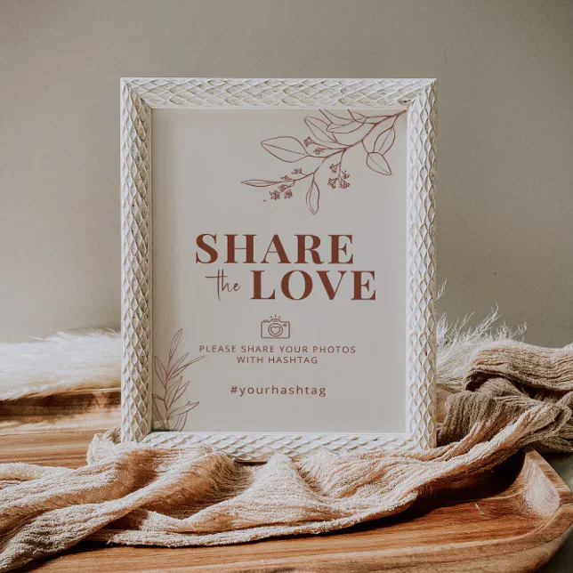 Share The Love Wedding Sign | Zazzle