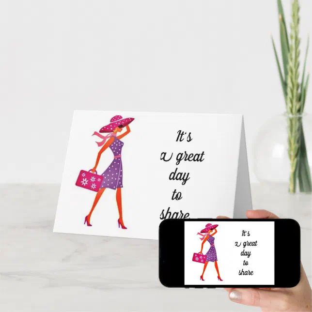 **SHARING A BIRTHDAY WITH YOU** BIRTHDAY GIRL CARD | Zazzle