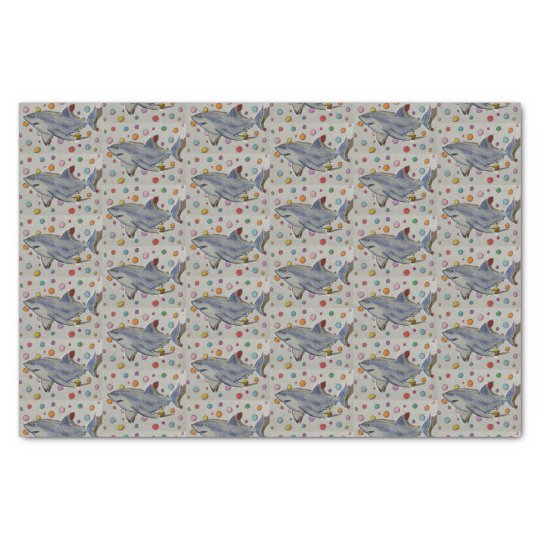 Shark and Polka Dots Tissue Paper | Zazzle.com
