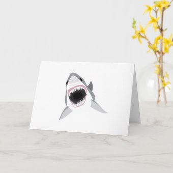 Shark Attack - Bite of the Great White Shark Card | Zazzle
