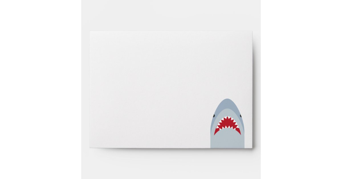 Shark Attack Envelope | Zazzle