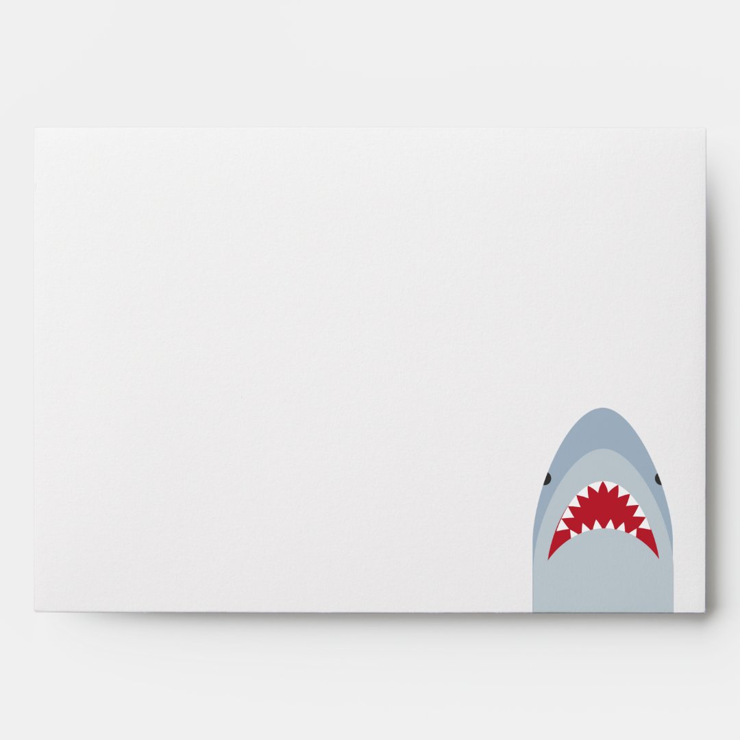 Shark Attack Envelope | Zazzle