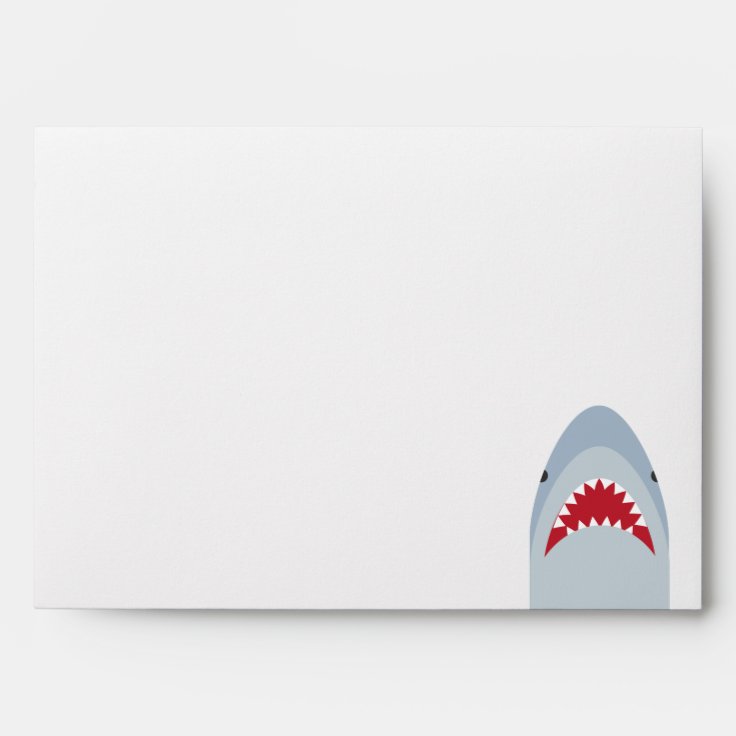 Shark Attack Envelope | Zazzle