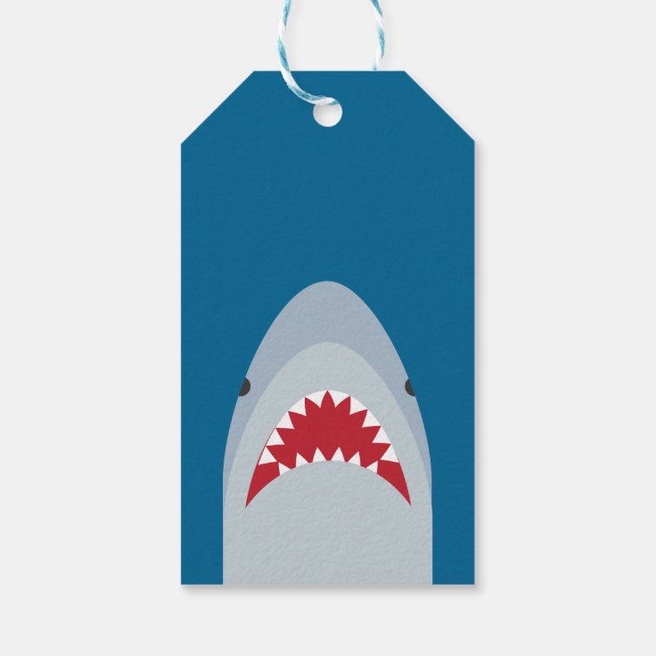 Shark Attack Gift Tag | Zazzle