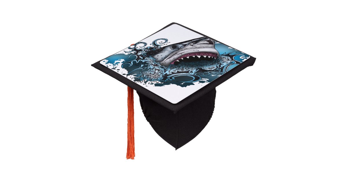 Shark Attack Graduation Cap Topper | Zazzle