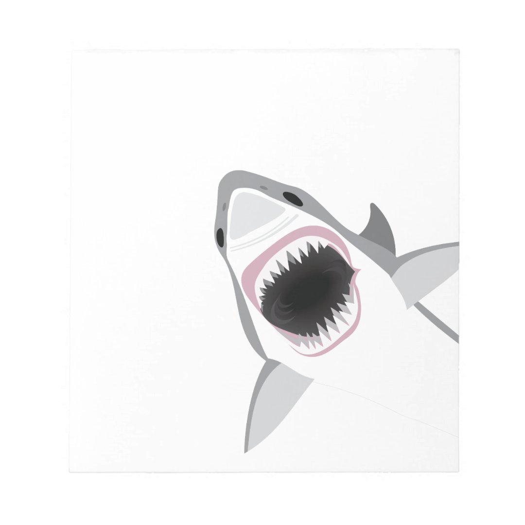 Shark Attack Notepad | Zazzle